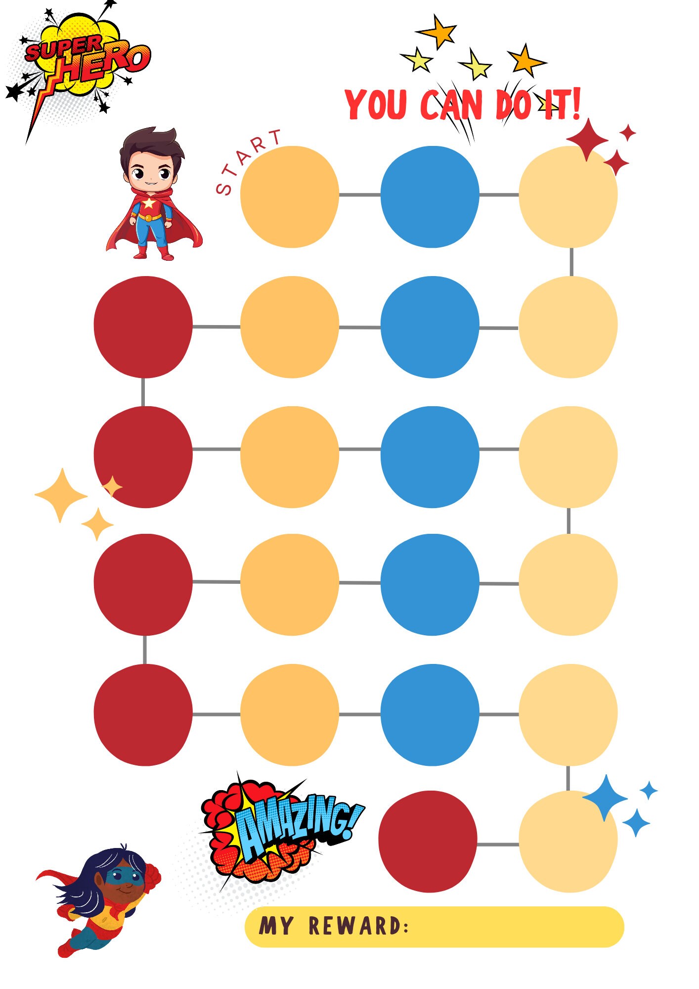 Superhero Reward Chart Printable, Superheroes Sticker Chart, Hero Potty ...