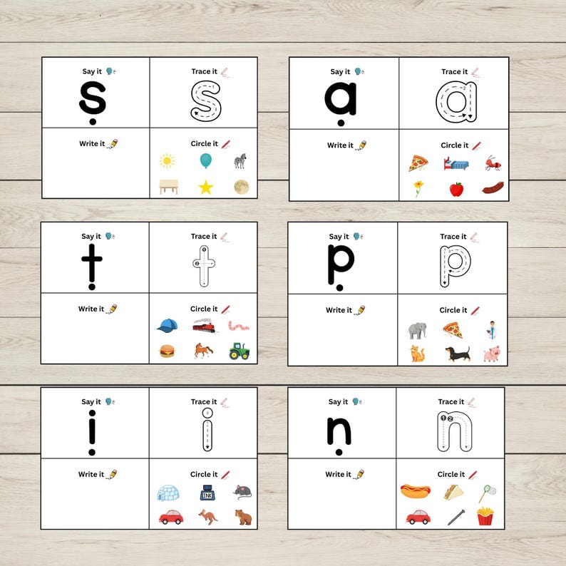 SATPIN Phonics Activity Boards Printable, Group 1 Letter Sound Cards ...