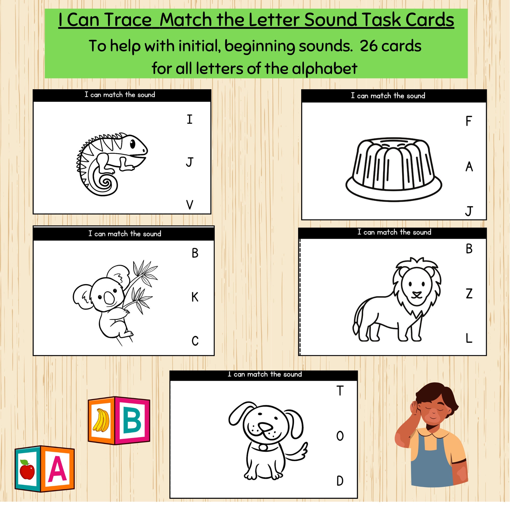 I Can Printable Task Cards Bundle, Letter Flashcards, Letter Formation ...