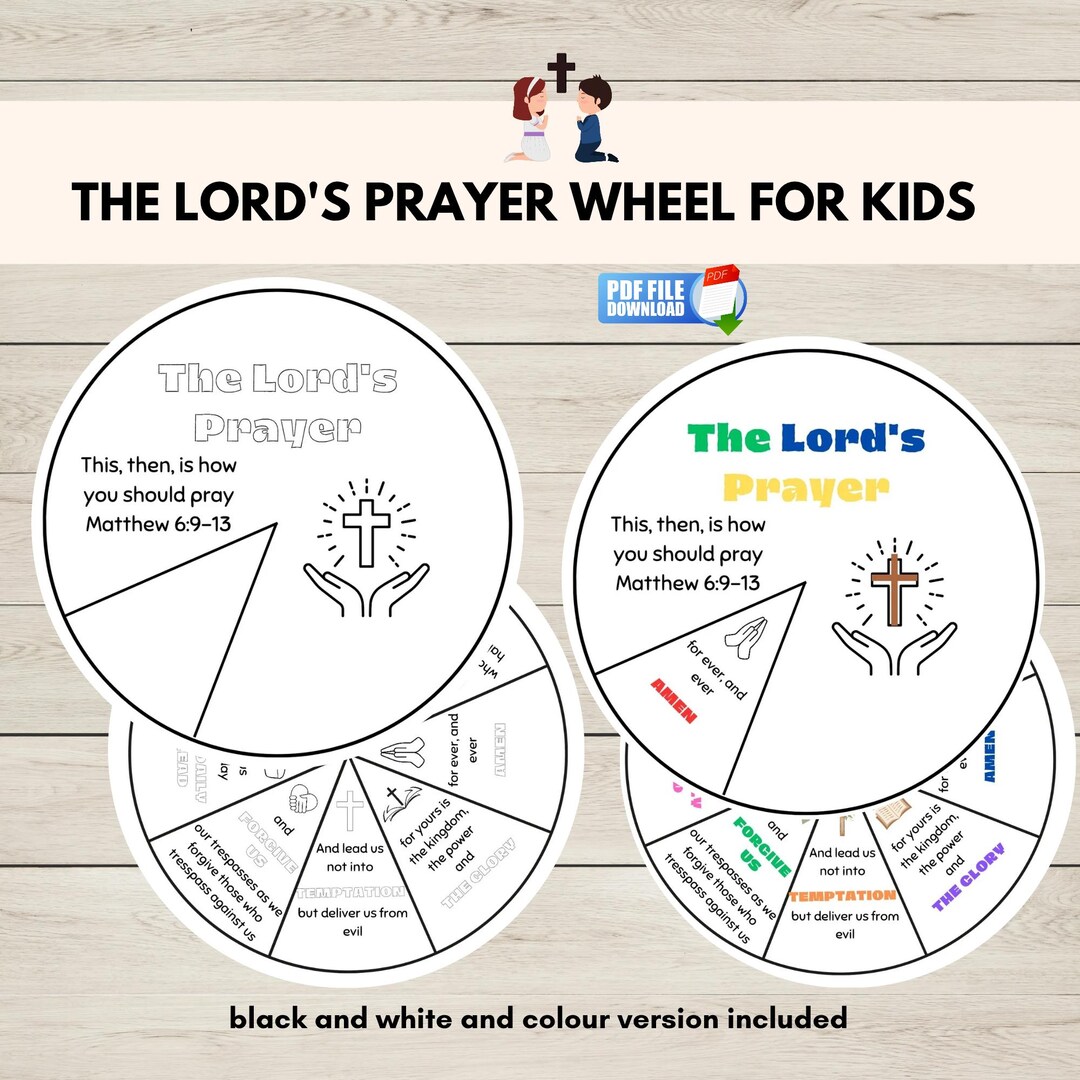The Lord's Prayer Craft Kindergarten Preschool, Lord's Prayer Printable ...