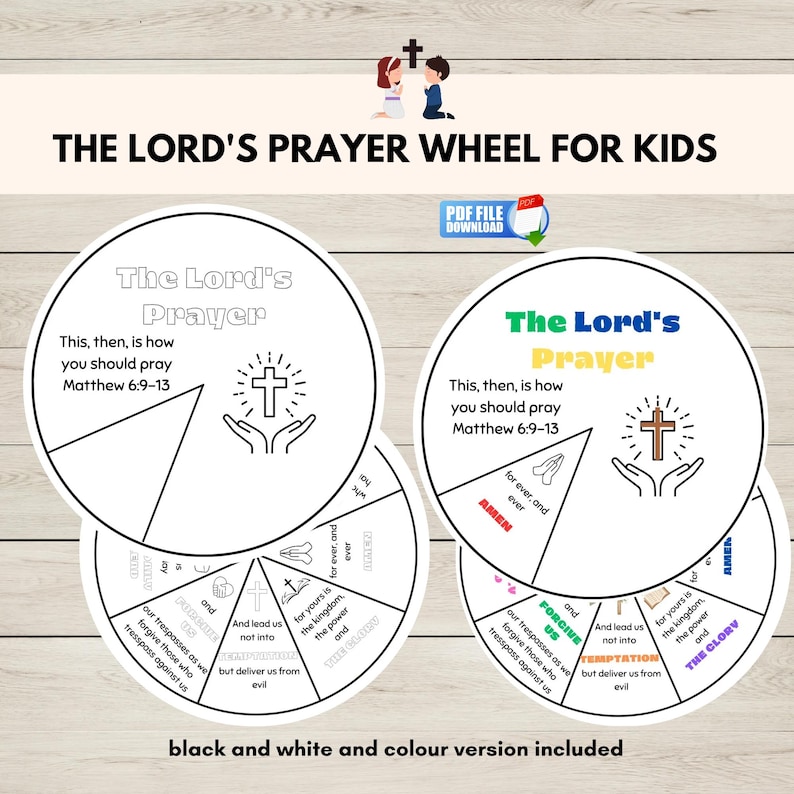 The Lord's Prayer Craft Kindergarten Preschool, Lord's Prayer Printable ...