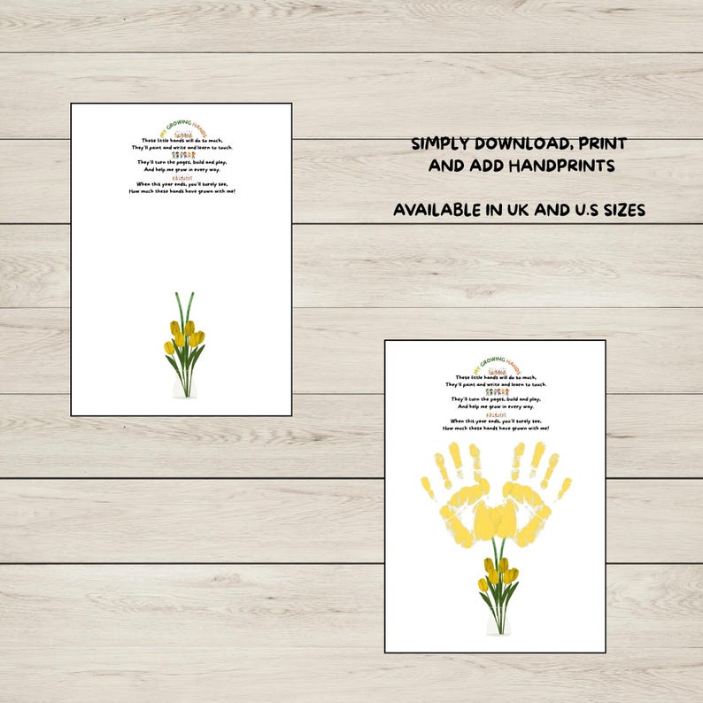 First Day of School Handprint Craft, My Growing Hands Preschool ...