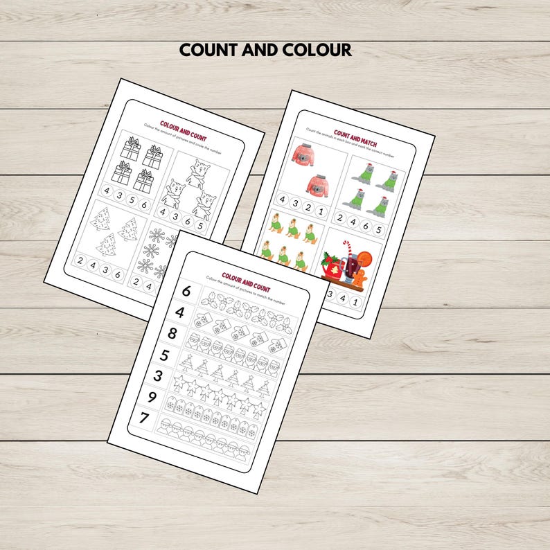 Christmas Math Activities for Kids, Preschool Numbers 1 to 20 ...