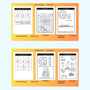 Phonics Activity Bundle, Jolly Phonics Groups 1-4, Preschool Printables ...