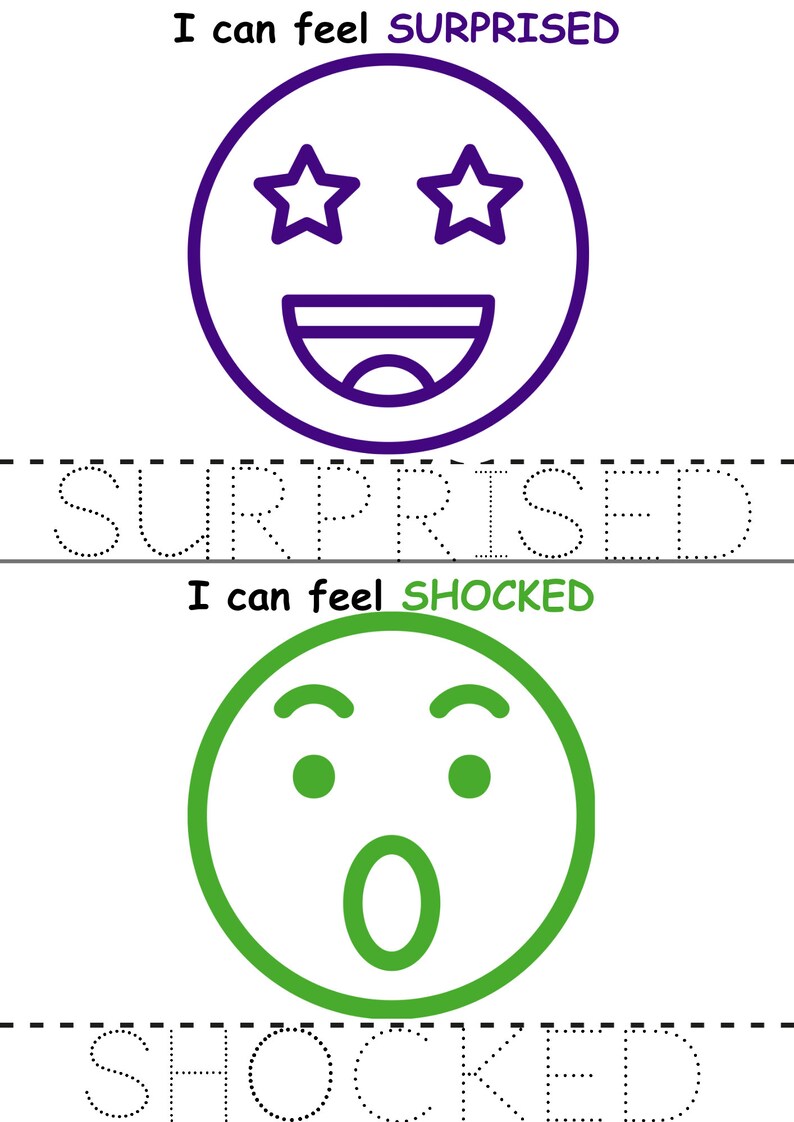 Feelings and Emotions Playdough Mats Printable, Play Doh Resources, I ...