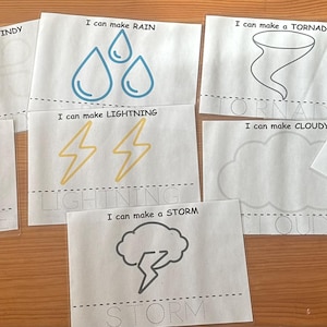 Weather Play Dough Mats, Printable Weather Visual Activity Mats ...