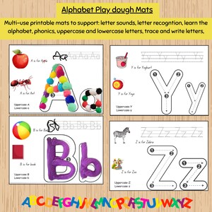 Alphabet Activity Learning Bundle, Preschool ABC Letter Tracing ...