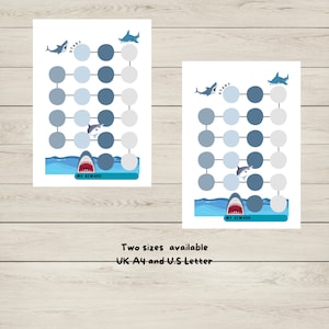 Printable Shark Reward Chart for Kids, Shark Theme Behavior Chart ...