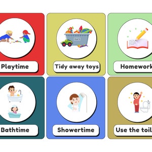Kids Daily Visual Planner, Children's Daily Routine Chart, Visual ...