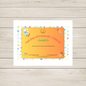 Kindergarten Start Certificate Printable, First Day of School Award ...