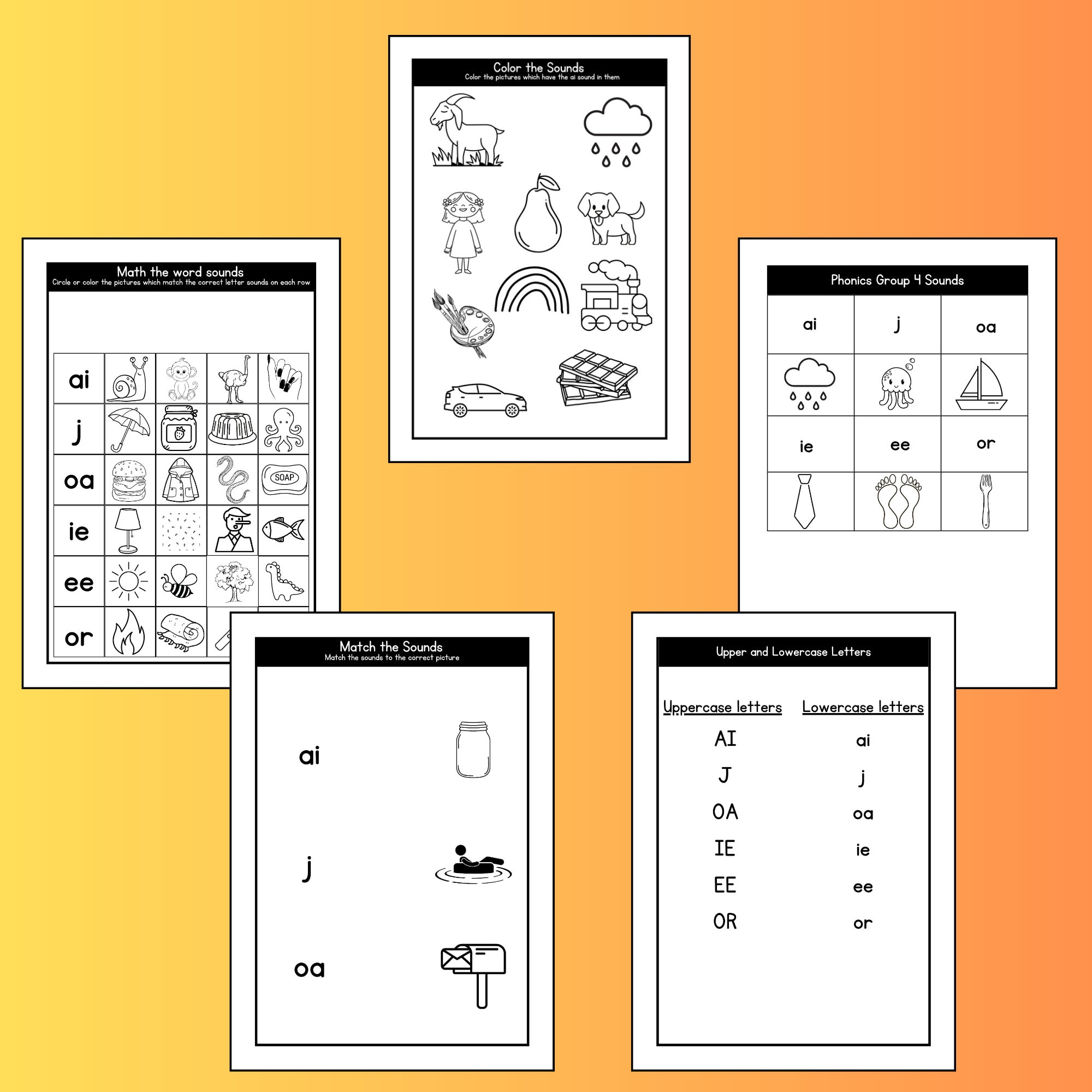 Phonics Activity Bundle, Jolly Phonics Groups 1-4, Preschool Printables ...