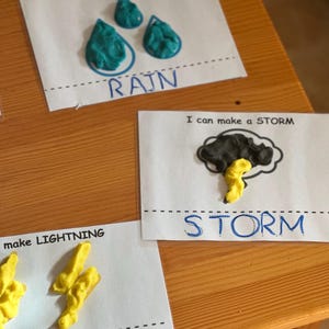 Weather Play Dough Mats, Printable Weather Visual Activity Mats ...