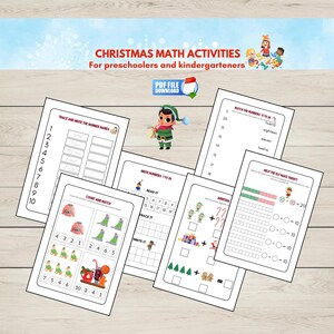 Christmas Math Activities for Kids, Preschool Numbers 1 to 20 ...