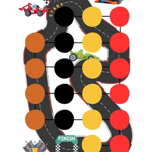 Racing Car Printable Reward Chart, Cars Sticker Chart, Chore Chart ...