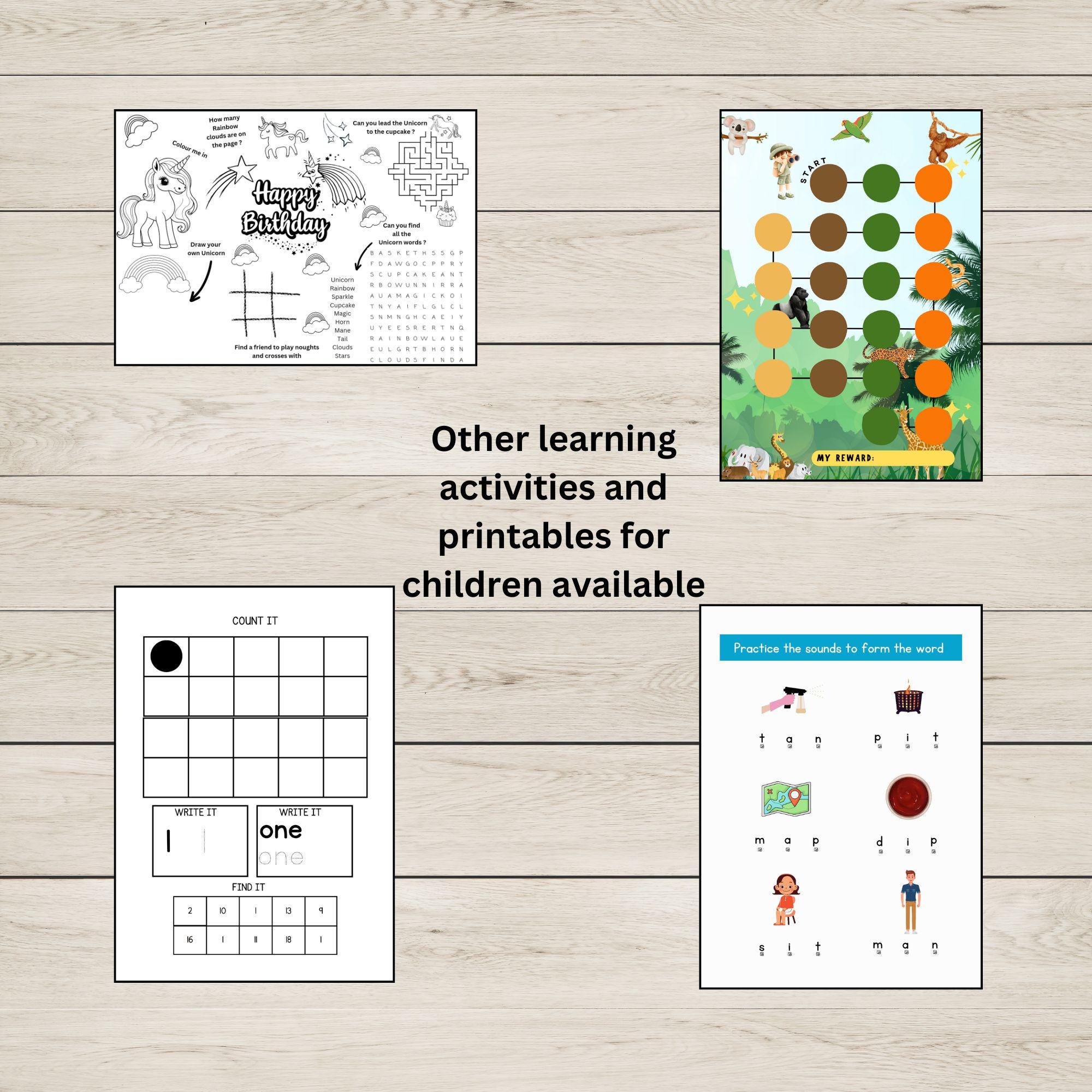 Digger Reward Chart for Kids, Printable Construction-themed Behaviour ...