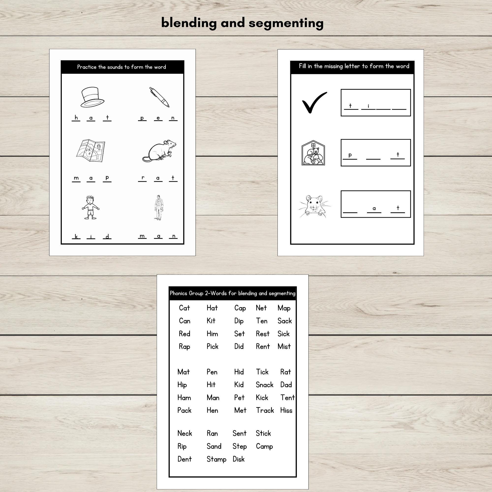 Phonics Group 2 CKEHRMD Worksheets, Letter Sounds, CVC Words, Preschool ...