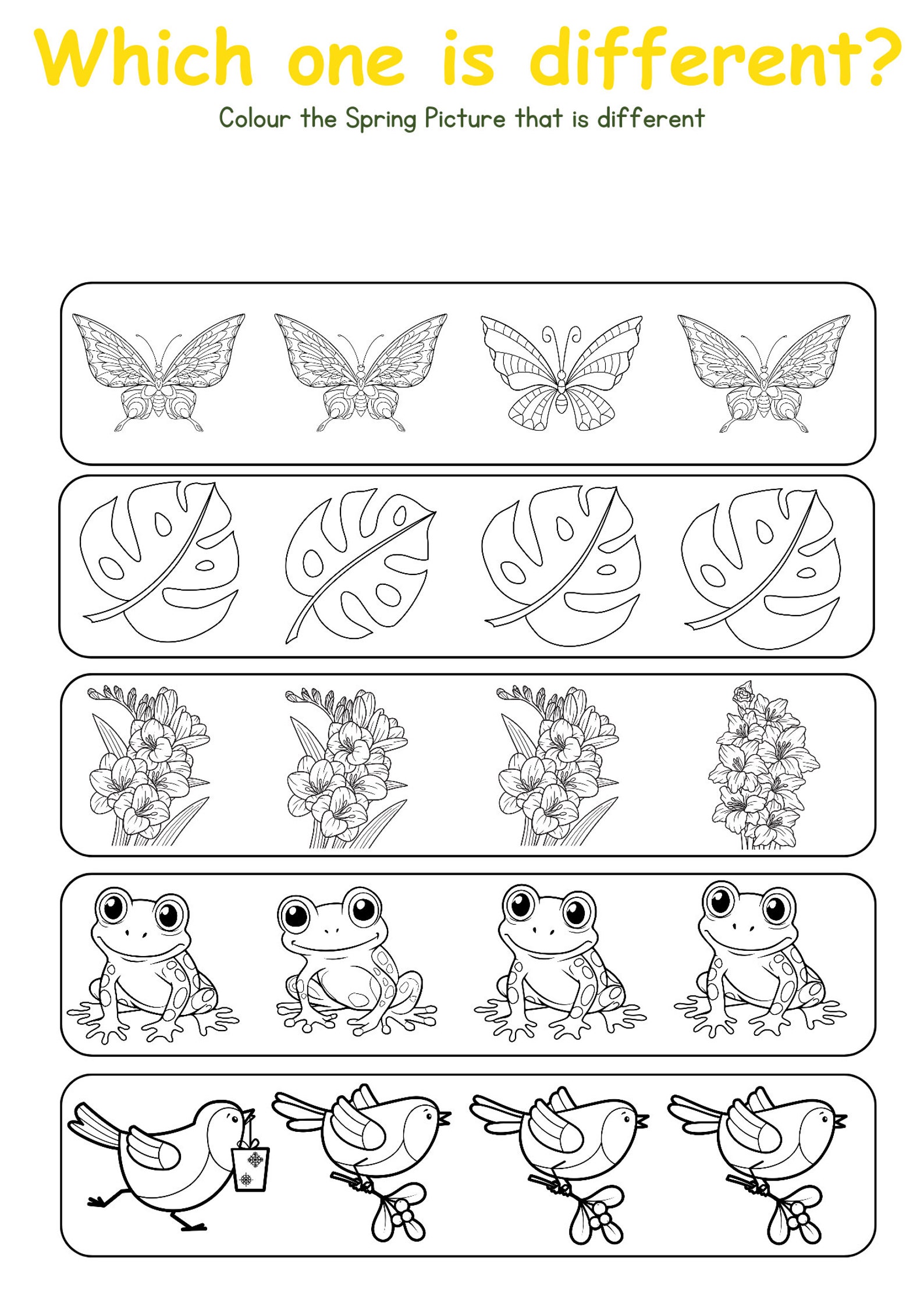 Spring Activity Sheets, Spring Activity Book Printable, Spring Unit ...