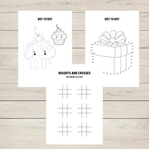 Birthday Activity Book for Kids, Printable Kids Birthday Party Favor ...