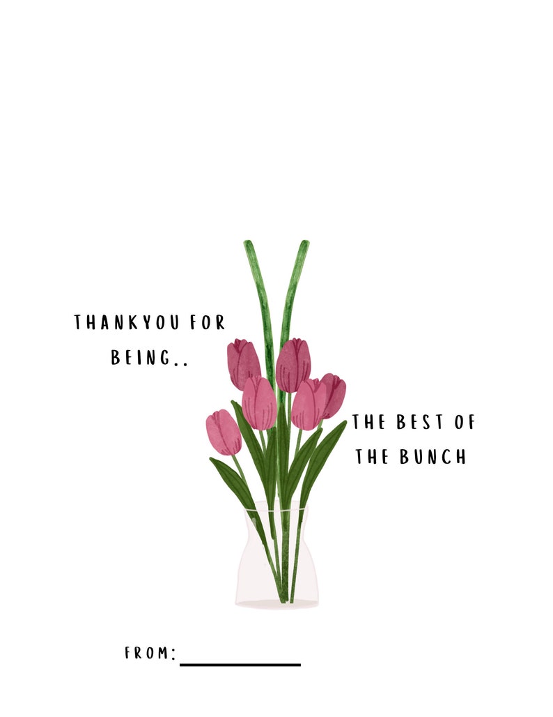 Thank You Teacher Card Printable Gift Card, Best of the Bunch, Teacher ...