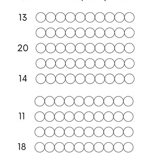 Number Worksheets, Counting Activity, Learn Numbers 1-20, Kindergarten ...