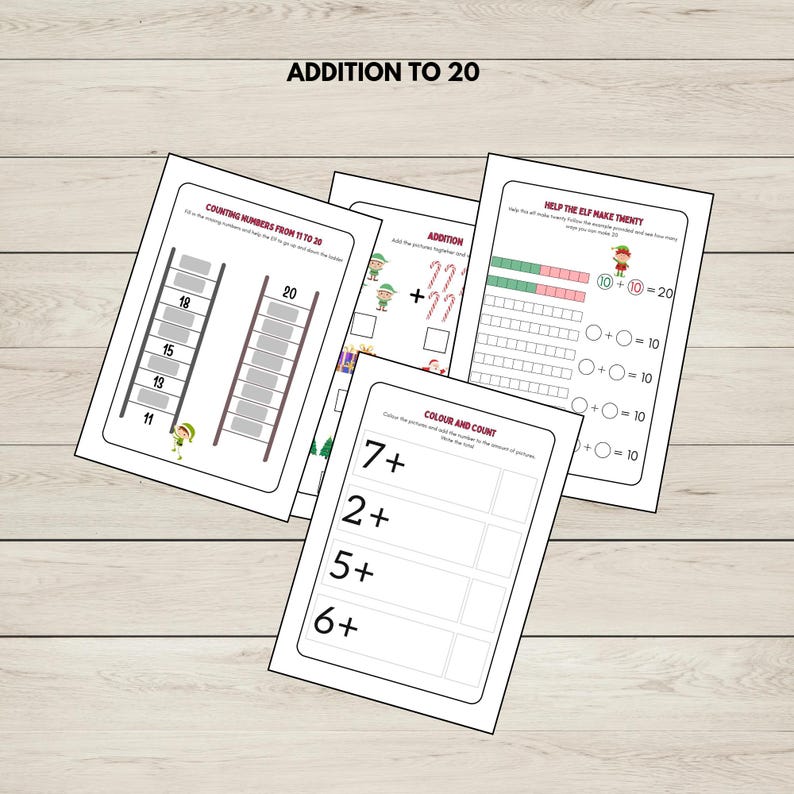 Christmas Math Activities for Kids, Preschool Numbers 1 to 20 ...