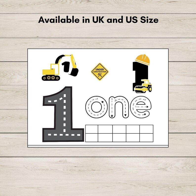 Construction Themed Numbers 1-10 Play Dough Mats, Preschool Fine Motor ...