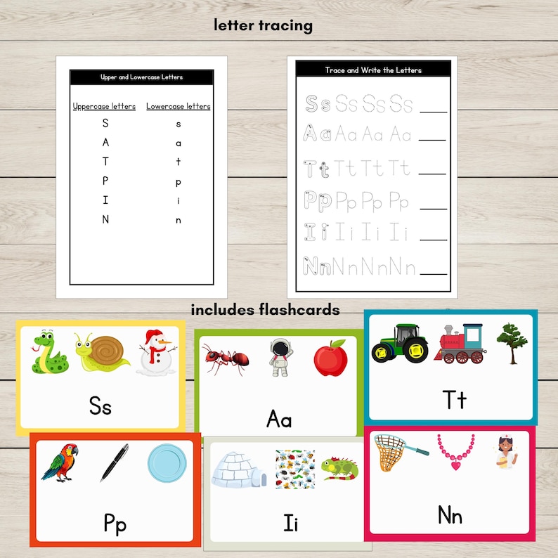 SATPIN Phonics Worksheets, Beginning Sounds and CVC Words Activities ...