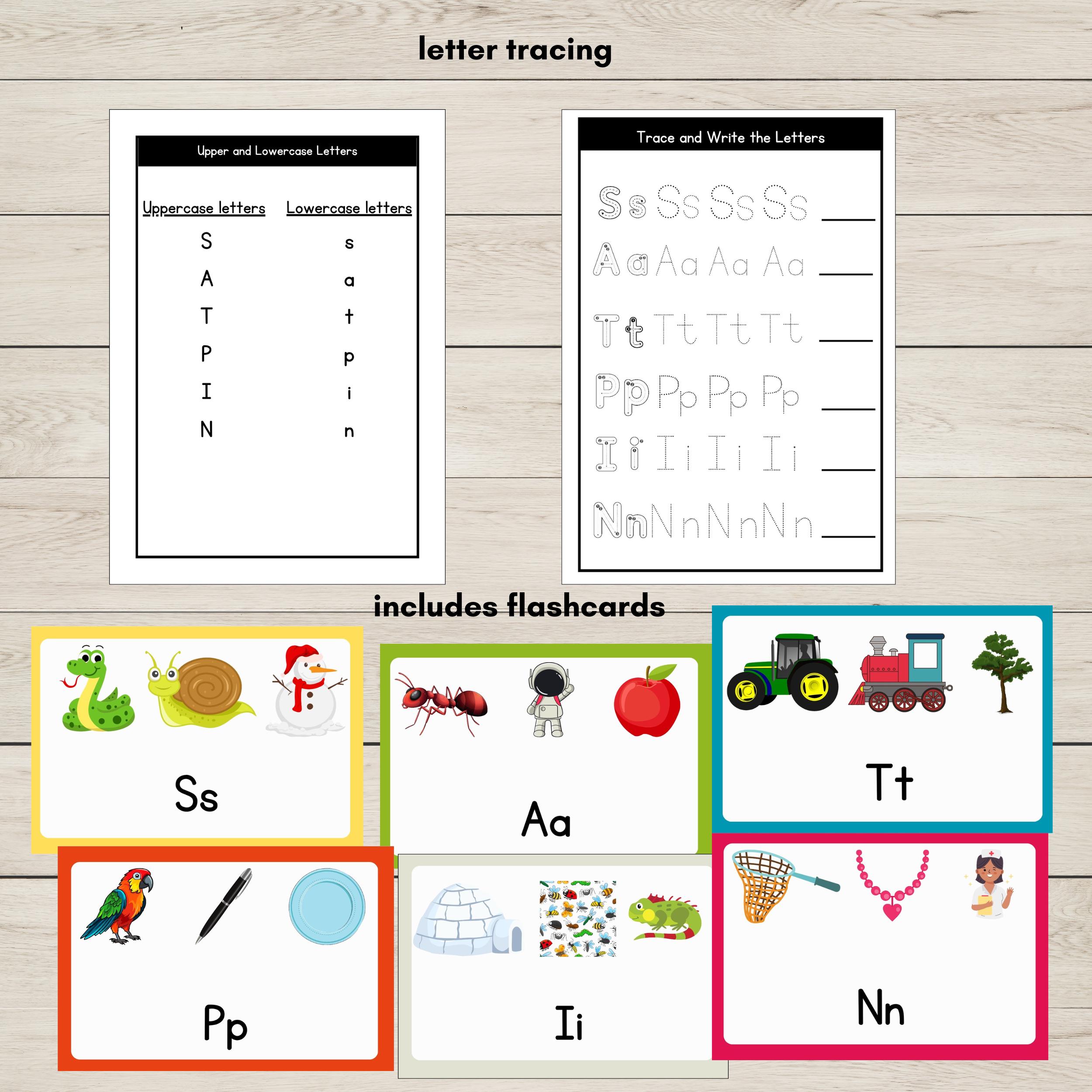 SATPIN Worksheets, Letter Sounds, CVC Words, Printable Group 1 Jolly ...