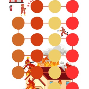 Fire Trucks Reward Chart Printable for Kids, Firefighter Behavior Chart ...