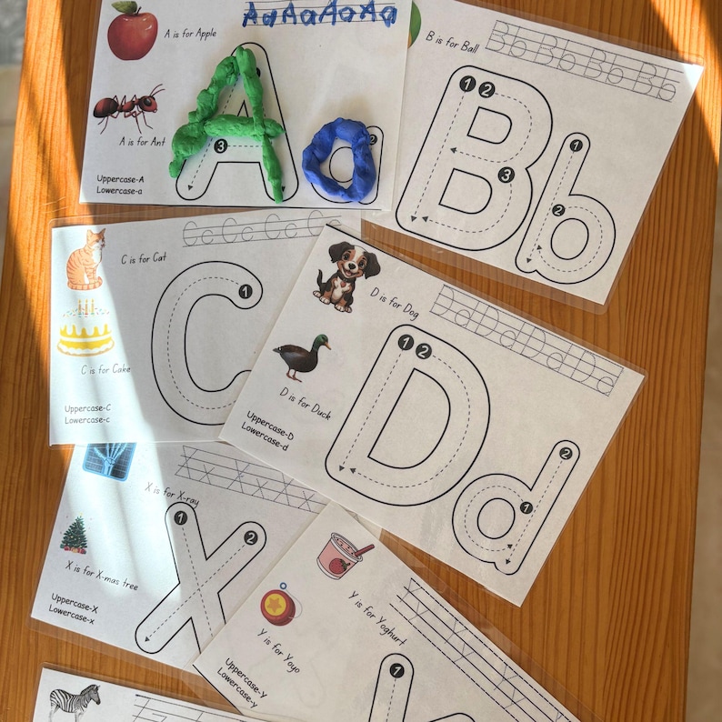 Printable Alphabet Playdough Mats, ABC Fine Motor Activity, Pre-k ...