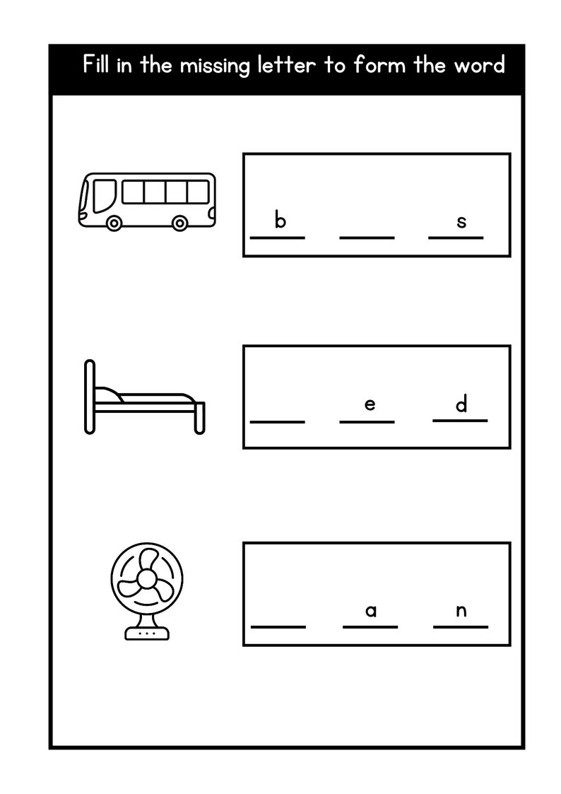 Jolly Phonics Group 3 Activity Sheets, Letter Sounds, Cvc Words ...
