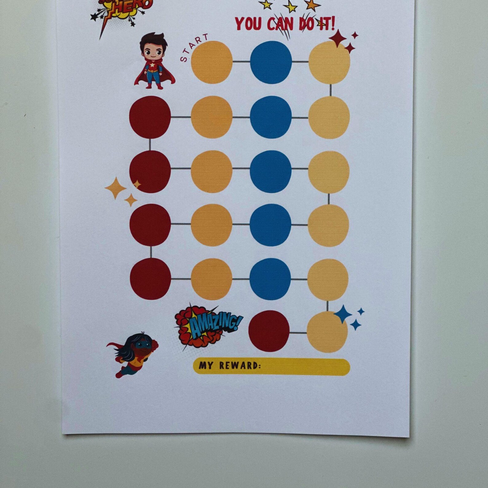 Printable Superhero Reward Chart for Kids, Superheroes Behaviour ...