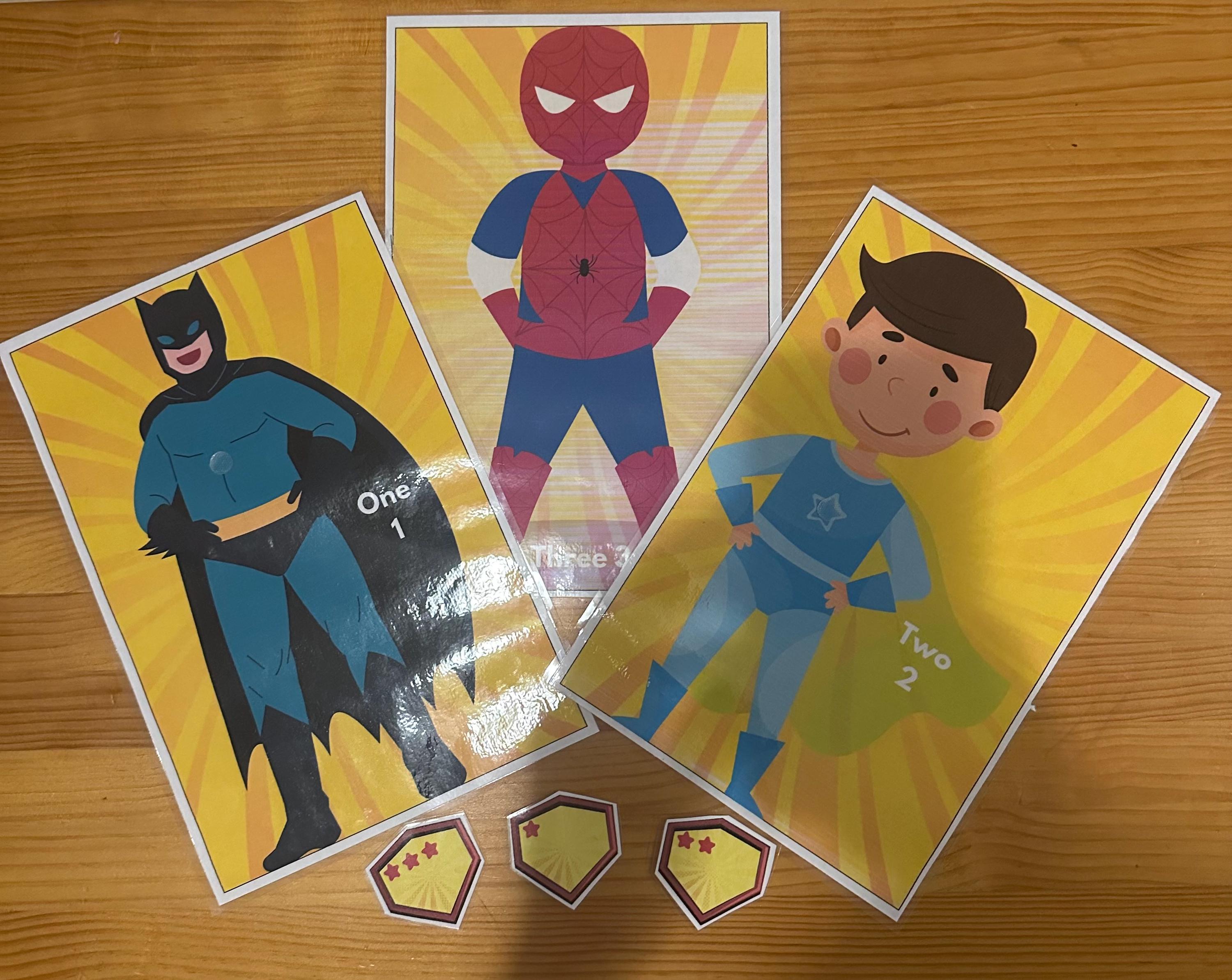 Superhero Numbers 1-10 Activity Game Printable, Counting Matching ...