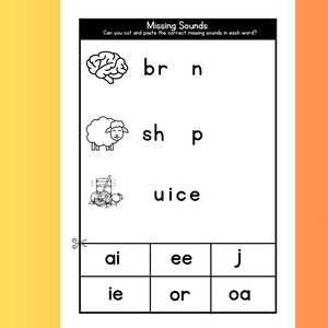Phonics Group 4 Printable Worksheets, Jolly Phonics Activities for Set ...