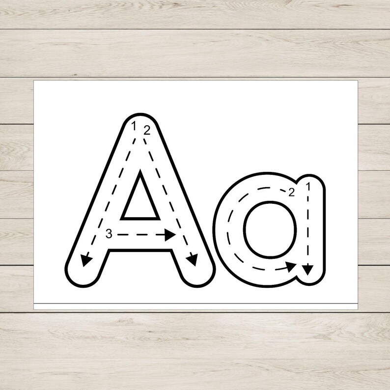 Alphabet Letter Tracing Mats, Printable ABC Cards, Preschool Activity ...