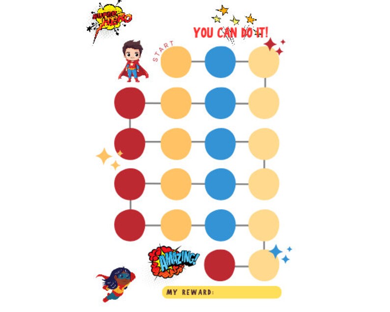 Superhero Reward Chart Printable, Superheroes Sticker Chart, Hero Potty ...