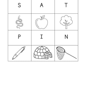 SATPIN Worksheets, Letter Sounds, CVC Words, Printable Group 1 Jolly ...