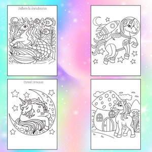 Unicorn Activity Book Printable PDF, Unicorn Coloring Sheets, Kids ...