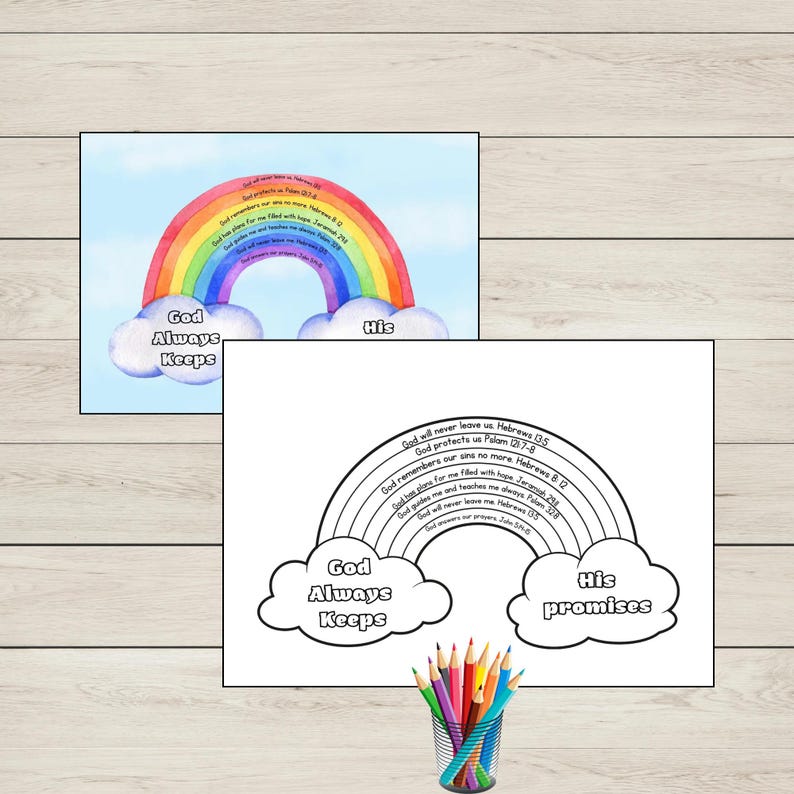 God Promises Activity, Sunday School Rainbow Craft, Sunday School Kids ...