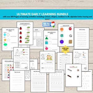 Ultimate Preschool Kindergarten Learning Bundle, Math Worksheets ...