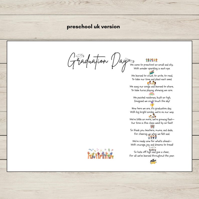 Graduation Handprint Craft Printable, Keepsake End of Year Activity for ...