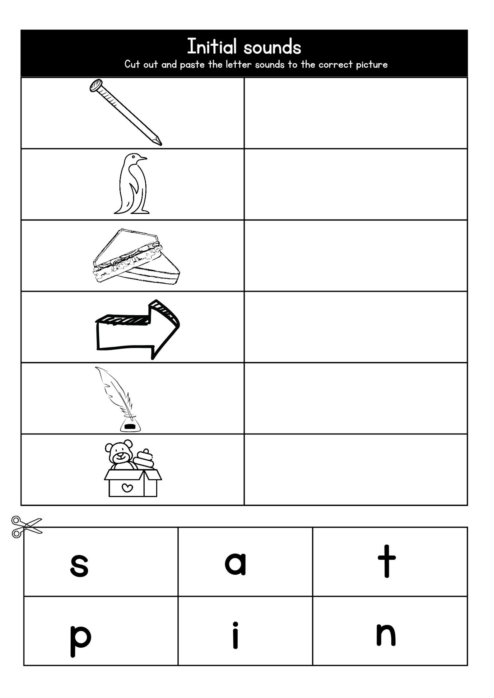 SATPIN Worksheets, Letter Sounds, CVC Words, Printable Group 1 Jolly ...