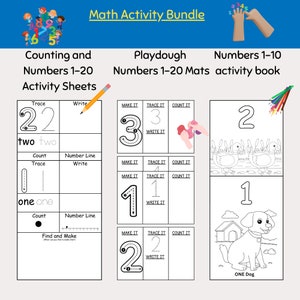 Printable Playdough Mats Numbers 1-20, Number Activity Mats, Homeschool ...