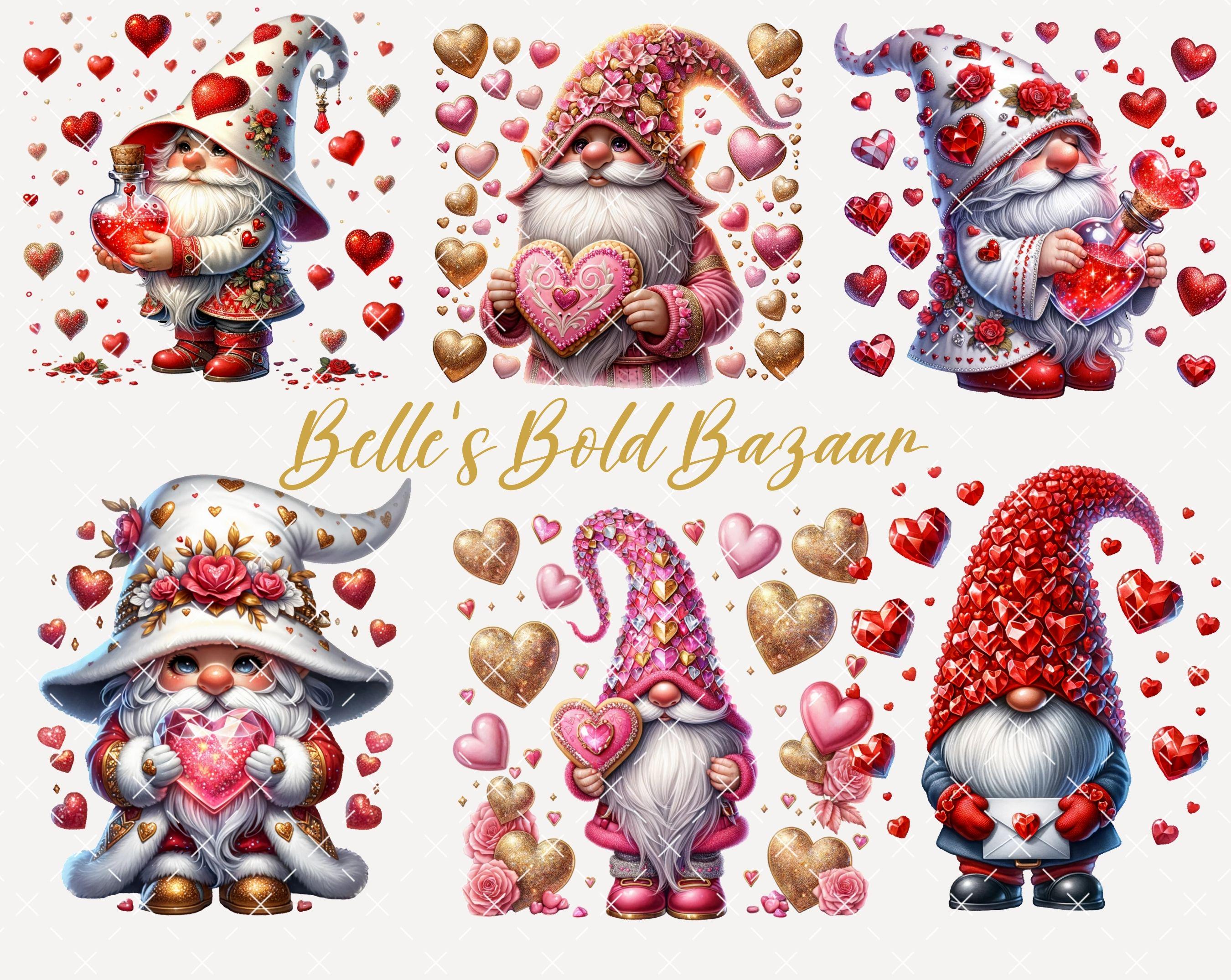 Valentines Day Gnome Collection,29 Image Png,clip Art Instant Download ...