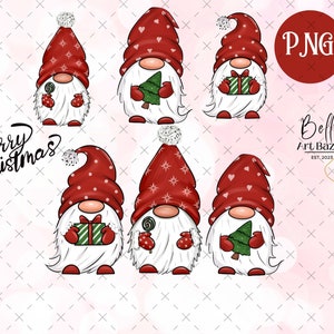Christmas Gnome Group, Png Holiday Kit,child Room Decor,wall Art ...