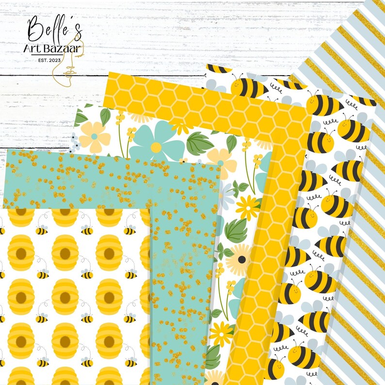 Bumblebee 16 Images, Digital Paper,junk Journal,clipart,background ...