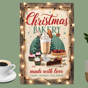 Christmas Vintage Retro Signs,rustic Holiday Png,farmhouse Bakery ...