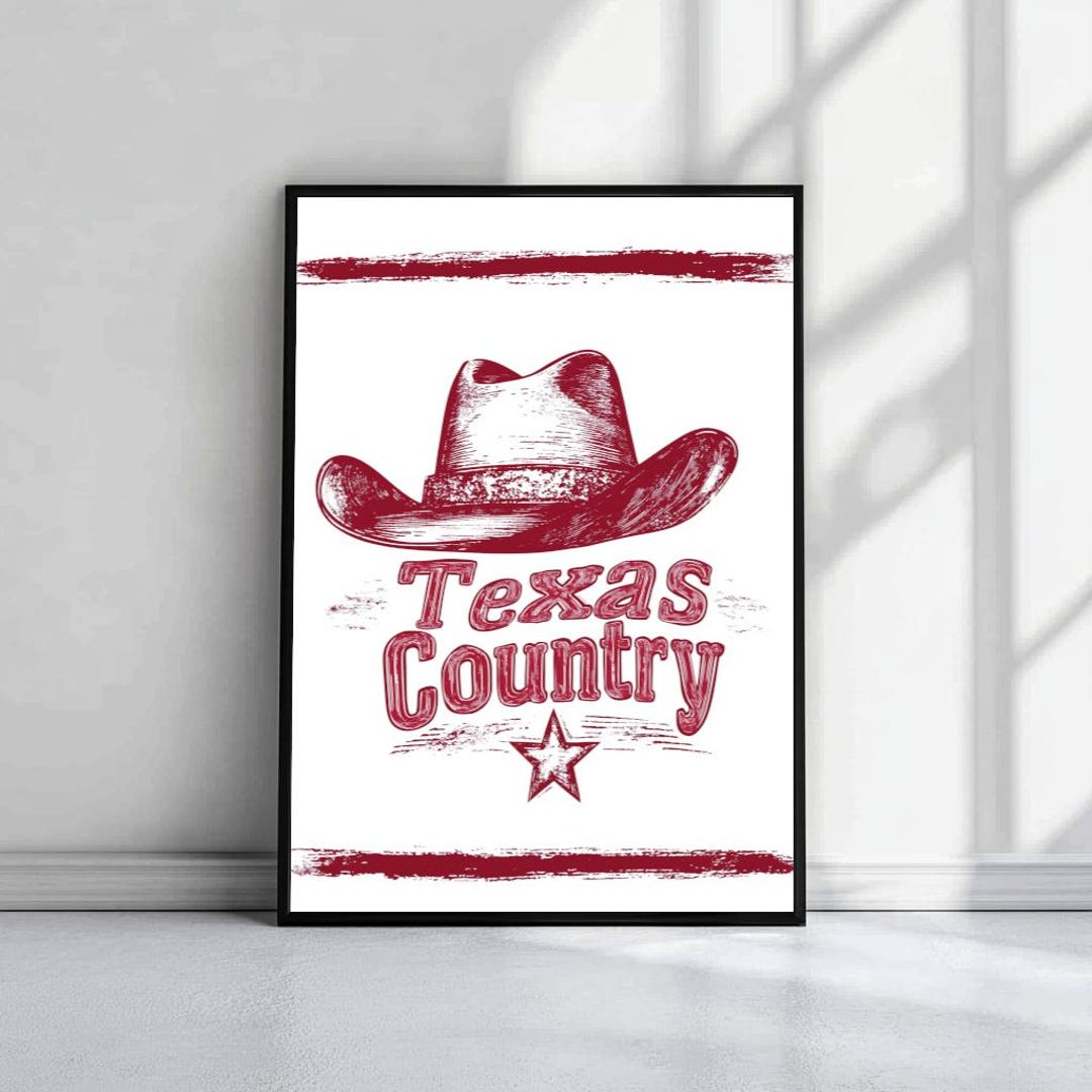 Rolled Posters, Texas Country Poster, Texan Wall Art, Lone Star State ...