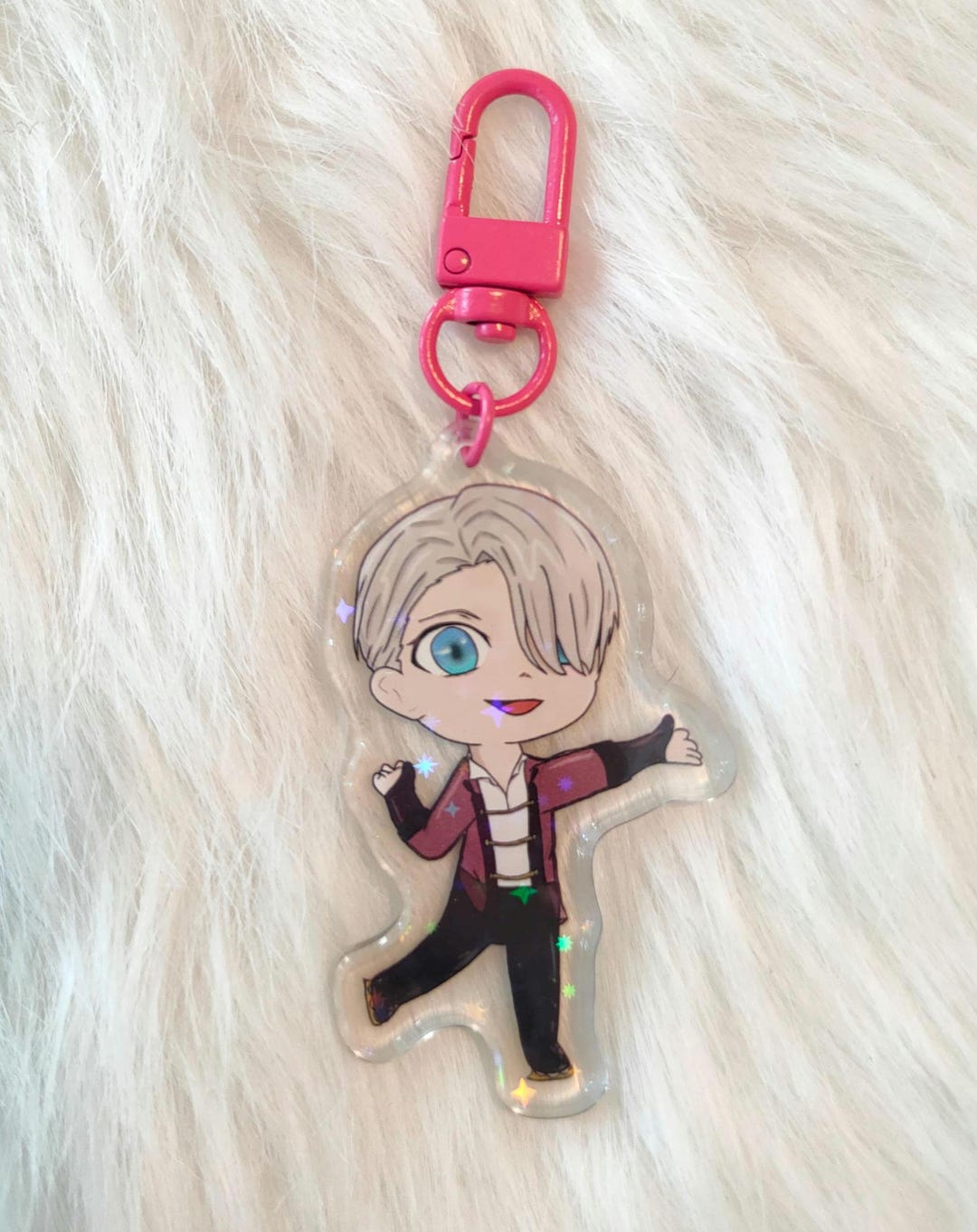 Victor Nikiforov From Yuri on Ice Cute Handmade Acrylic Keychain - Etsy