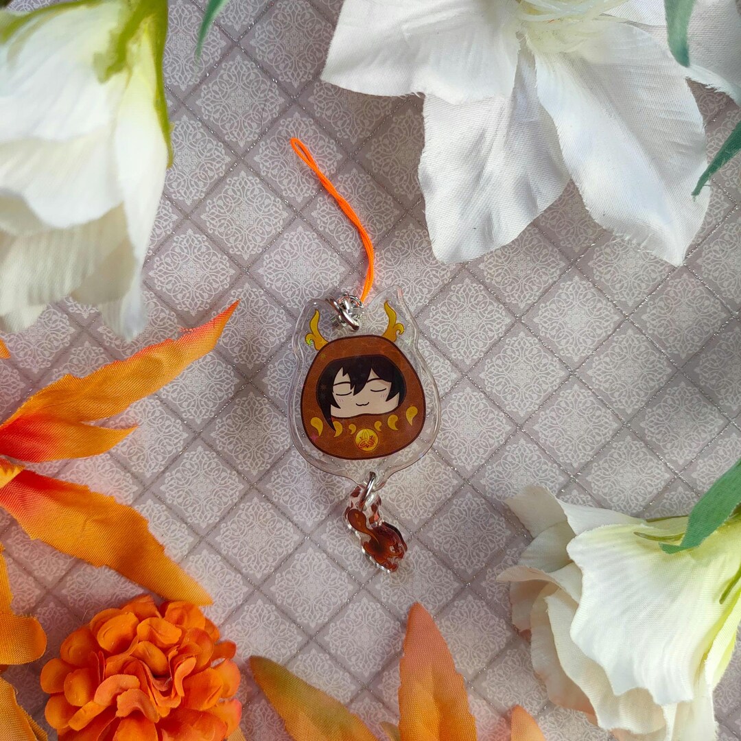 Zhongli Morax Daruma From Genshin Impact Cute Handmade Acrylic Phone ...